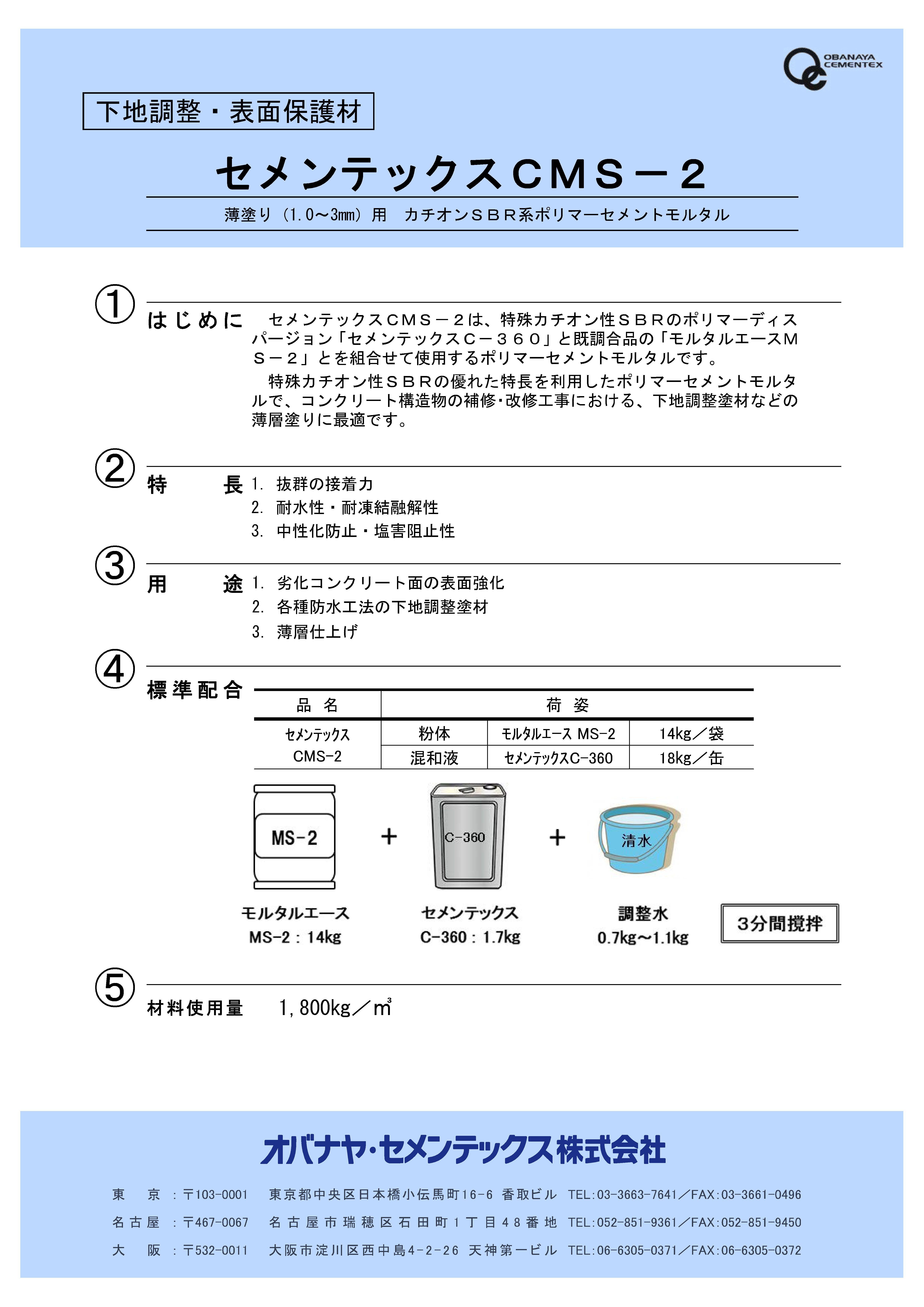 新モルタルエース MS－2 14kg 化研マテリアルグループ オンライン注文サービス